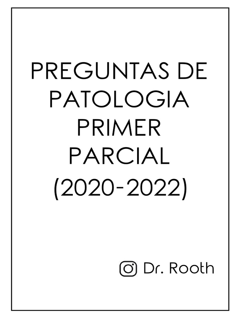 Patologia I Parcial Dr. Rooth | PDF | Hemostasia | Nutrientes
