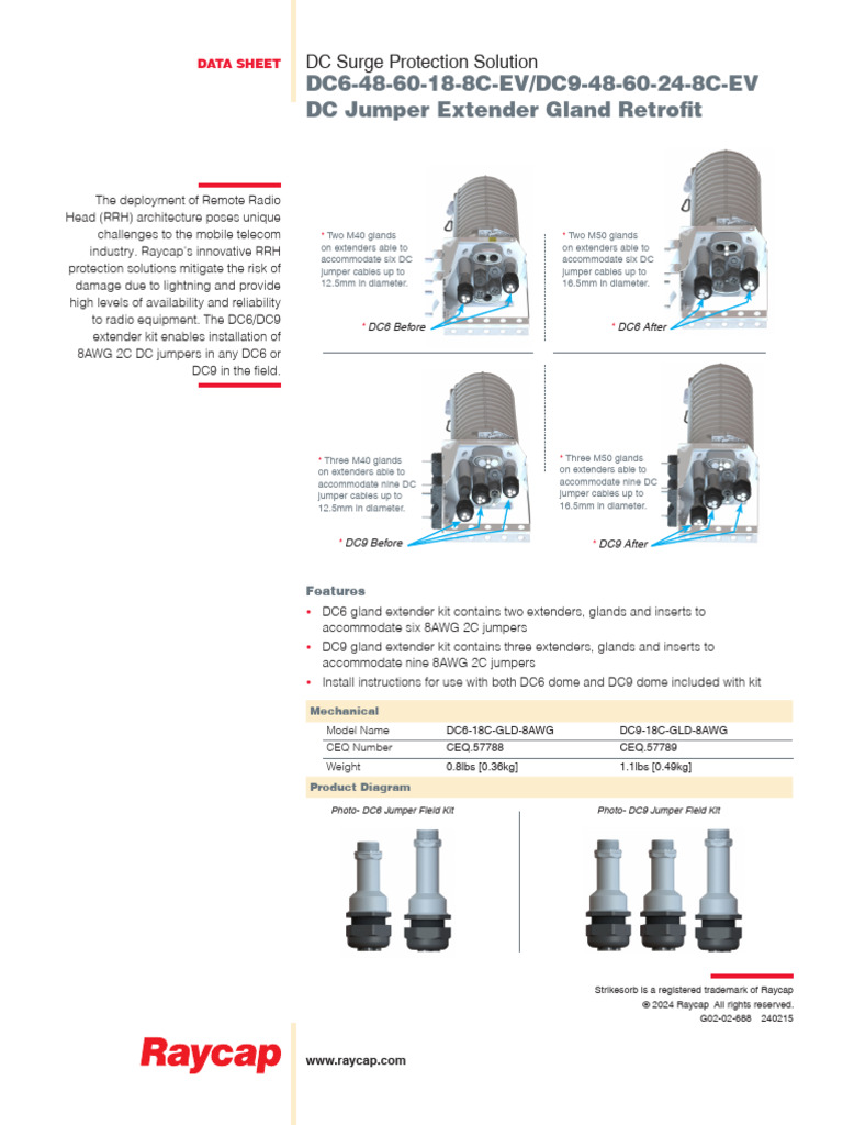 DC6 - DC9 Jumper Extender Gland Retrofit Kit - G02!02!688-20240221-113017 | PDF | Electrical ...