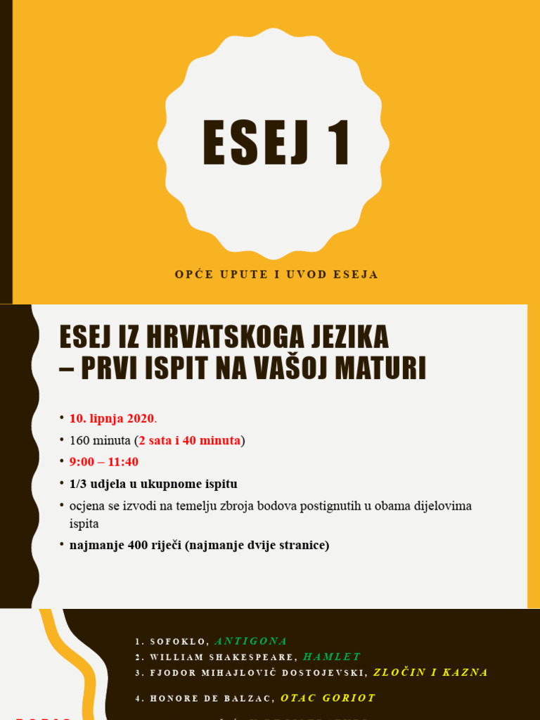ESEJ 1 Online | PDF