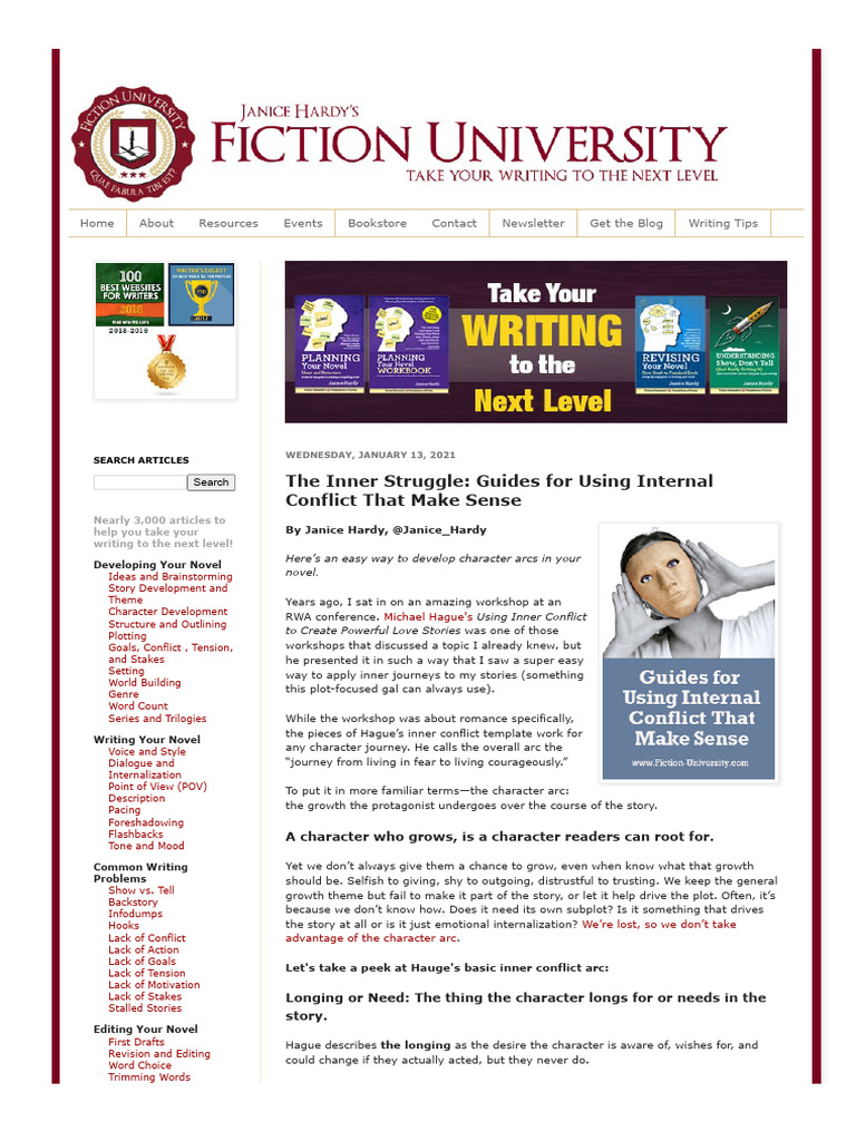 Guide For Using Inner Conflict To Drive Character Arc - Janicehardy ...