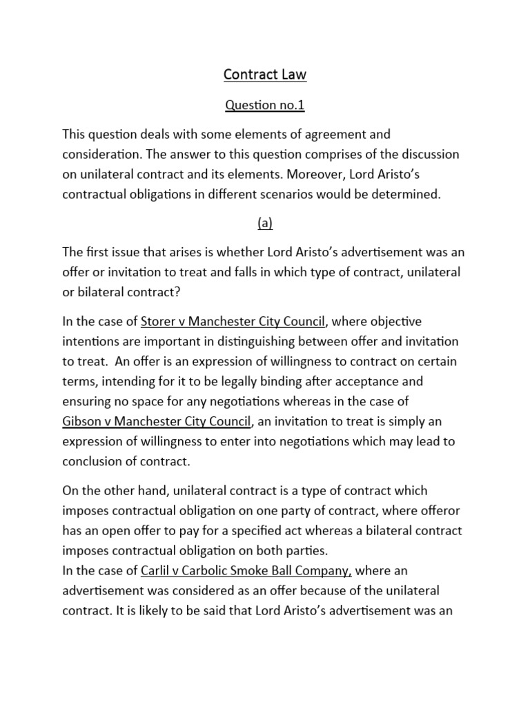 Contract (Consideration) | PDF | Consideration | Law Of Obligations