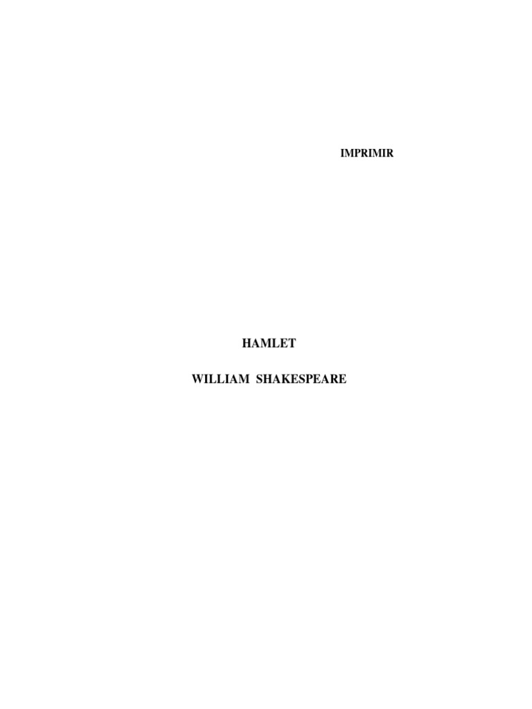 Hamlet William Shakespeare | PDF | Aldea