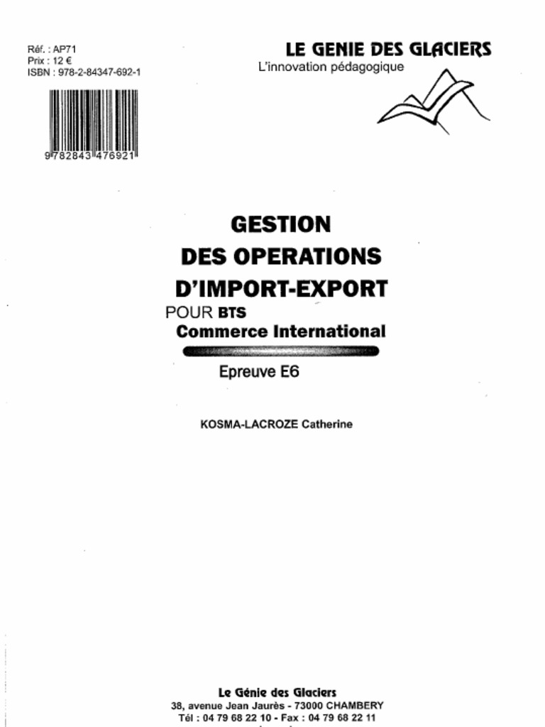 Gestion Des Operations Import Export Exo | PDF