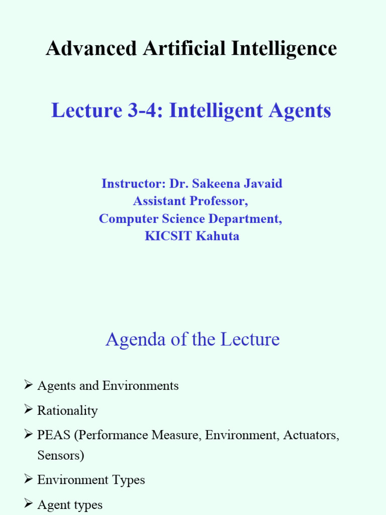 AAI - Intro Lec 3 4 | PDF | Cognition | Cognitive Science