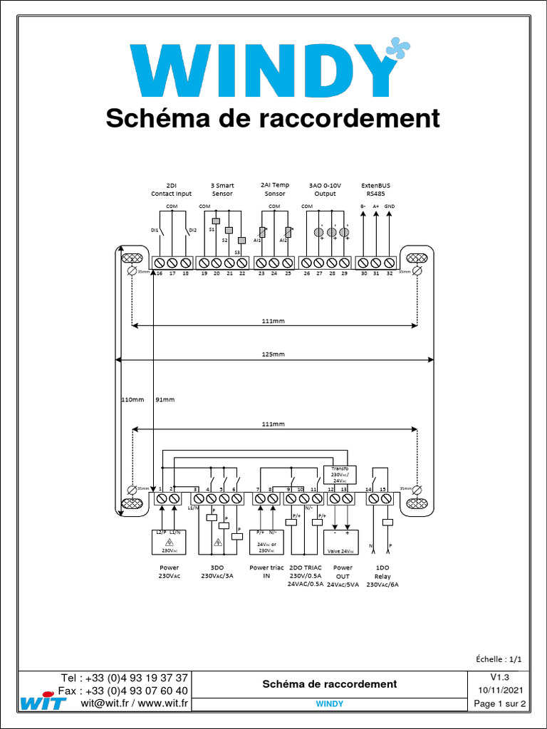 WINDY Schema de Raccordement V1.3 | PDF