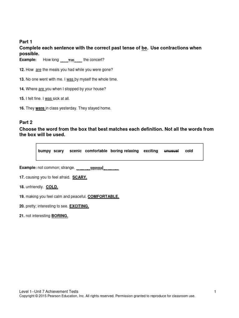 HOMEWORK Unit 7 | PDF