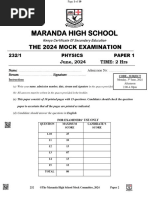 Pre-Mock Chem PP1 QS 2025 | PDF | Gases | Materials