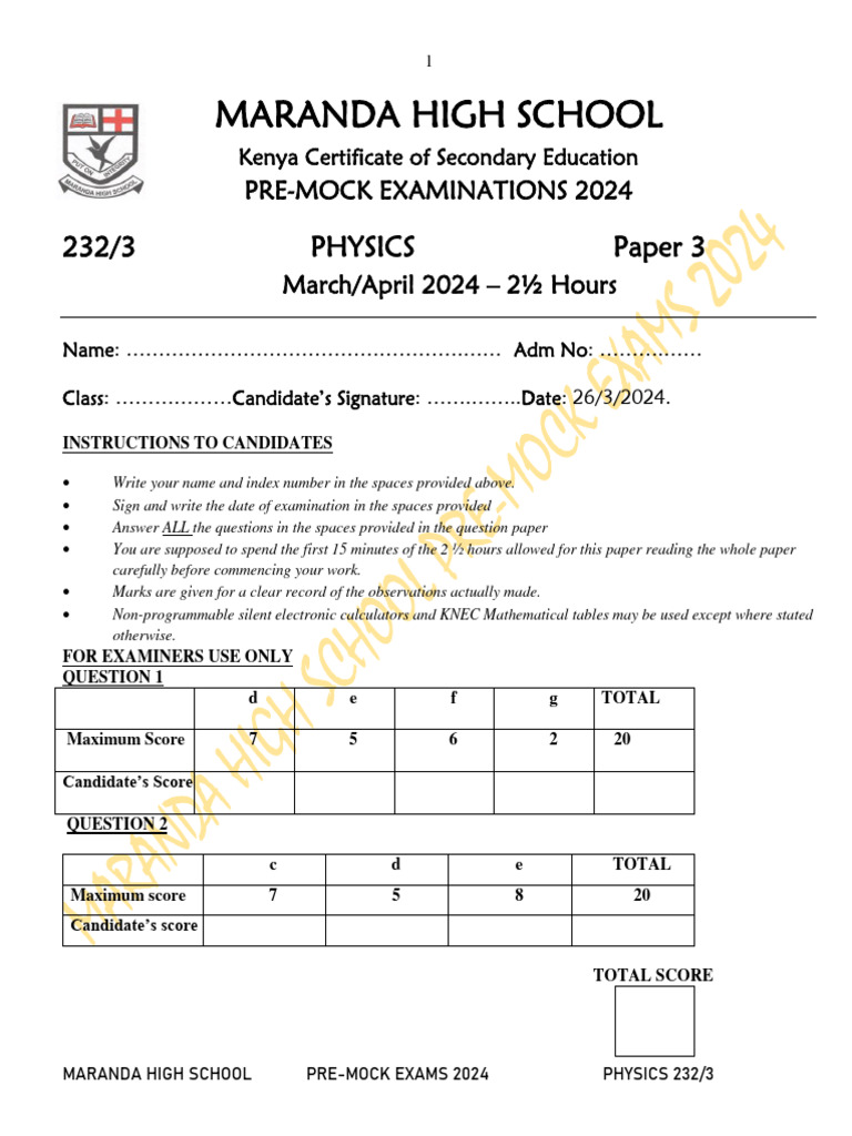 Premock Phy Pp3 2024-1 | PDF | Metrology