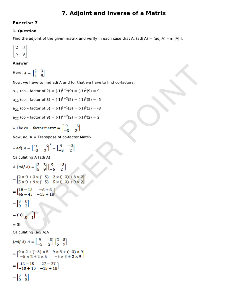 Ch7 PDFFR | PDF | Matrix (Mathematics) | Abstract Algebra
