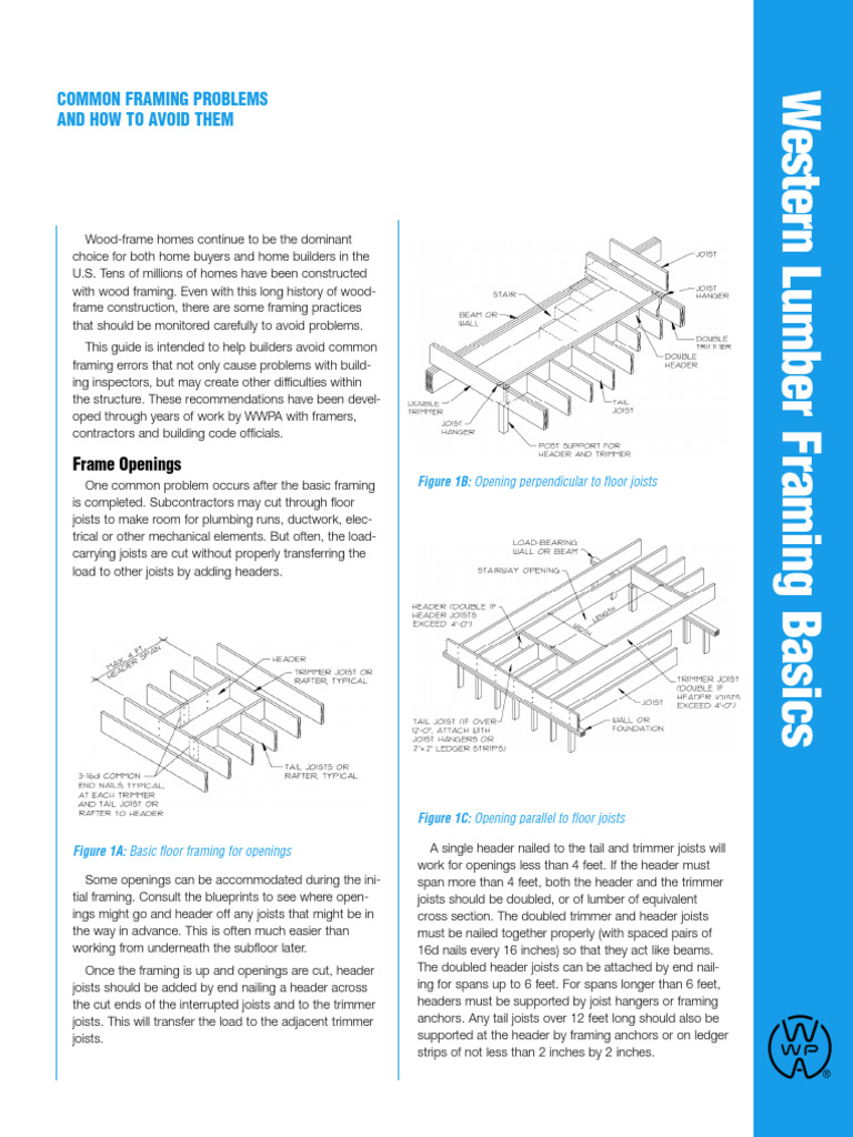 Western Lumber Framing Basics Pdf Truss Beam Structure