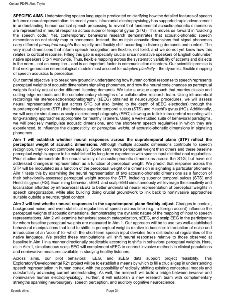 Flexible Representation of Speech in The Supratemporal Plane | PDF ...