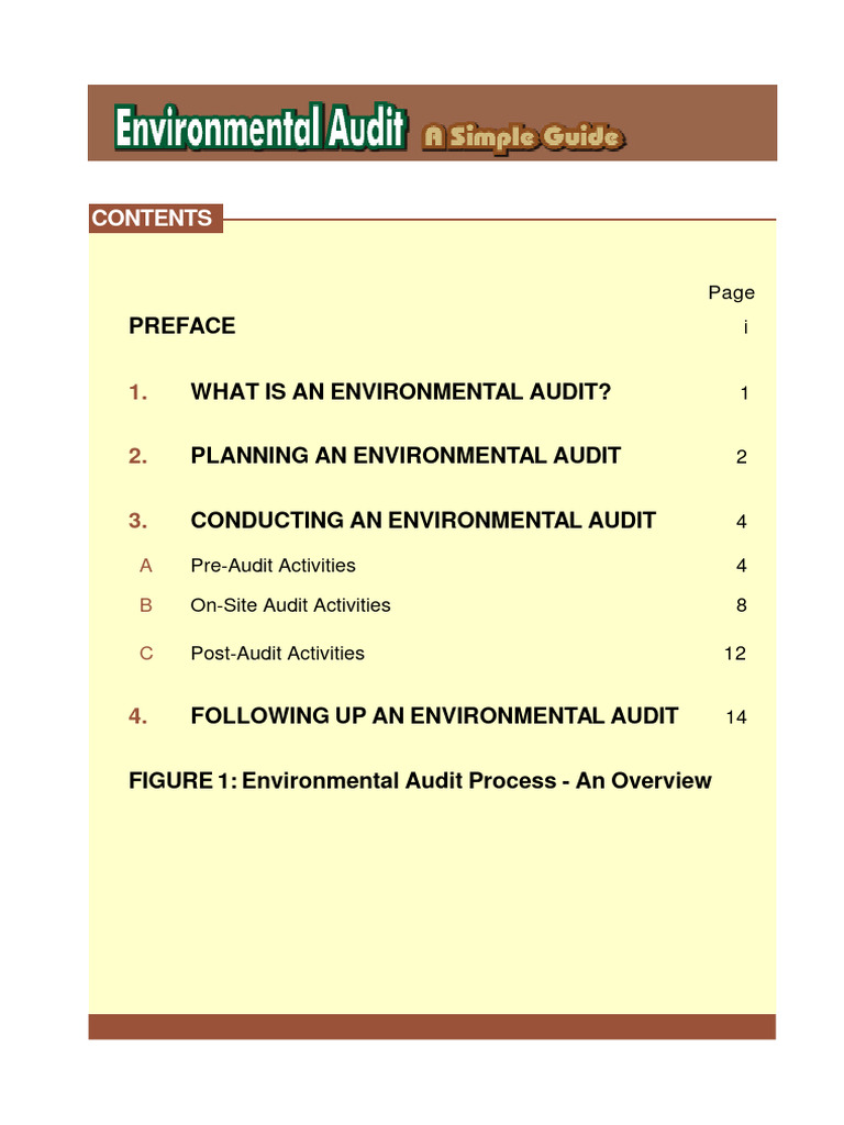 Environmental Audit: A Simple Guide | PDF | Audit | Policy