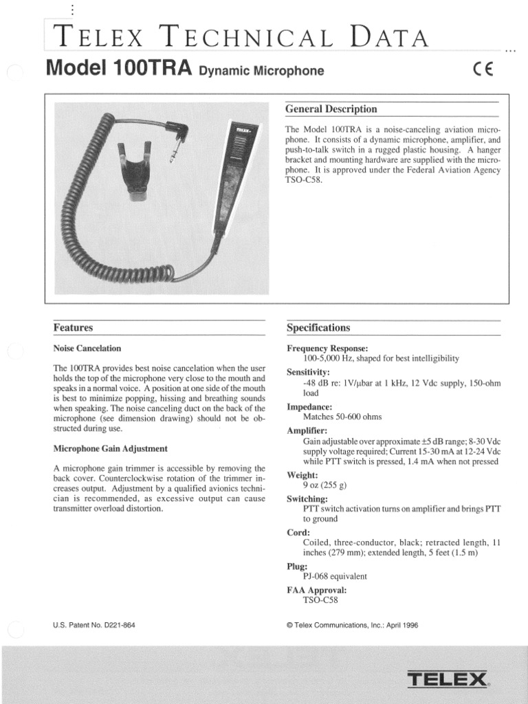 100T Tech Sheet | PDF