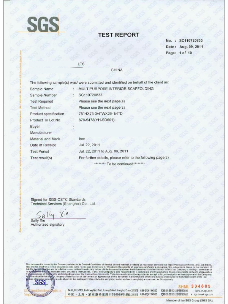 Certificación Obenteck_SGS | PDF