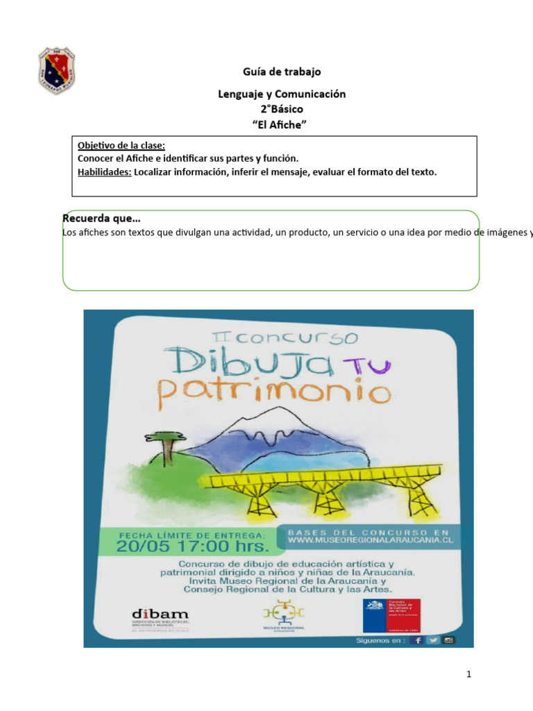 Guia El Afiche 2°basico | PDF