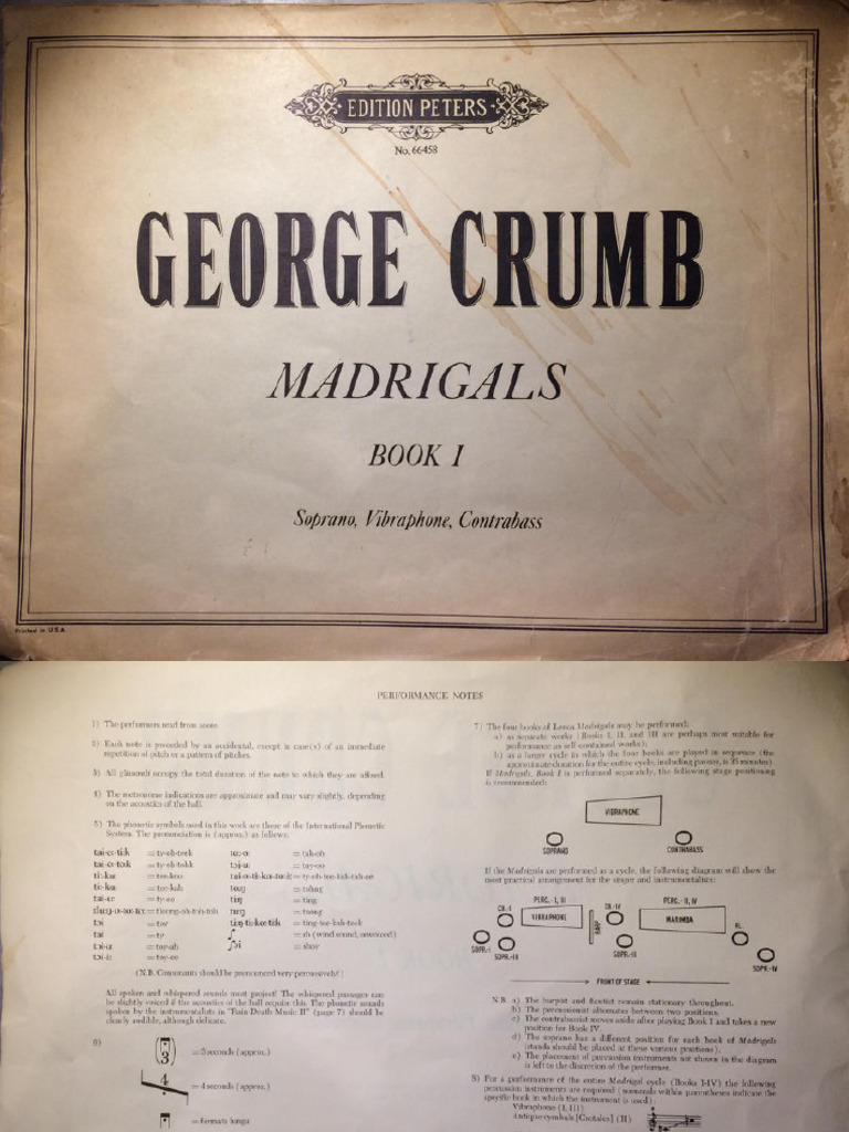 pdfcoffee.com-george-crumb-madrigals-book1 | PDF