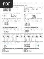 Prueba Diagnóstica Matemáticas 2° Grado | PDF | Sustracción | Rectángulo