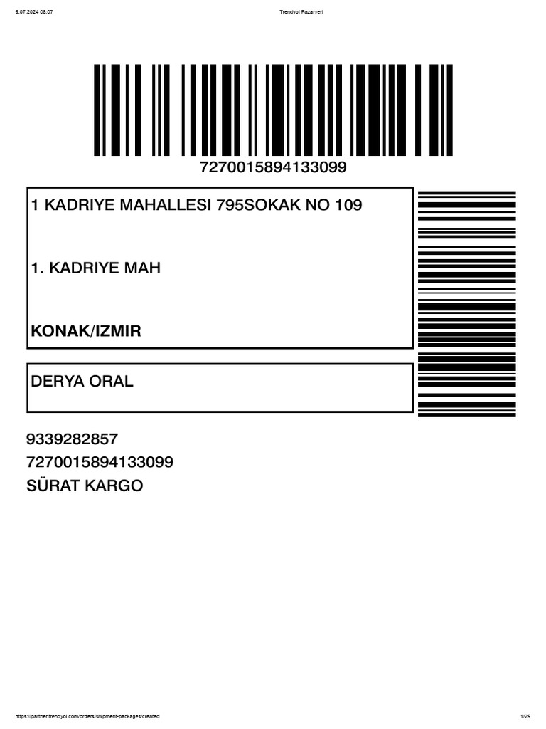 Anamur Sürat Kargo Shipments List | PDF | Finance & Money Management
