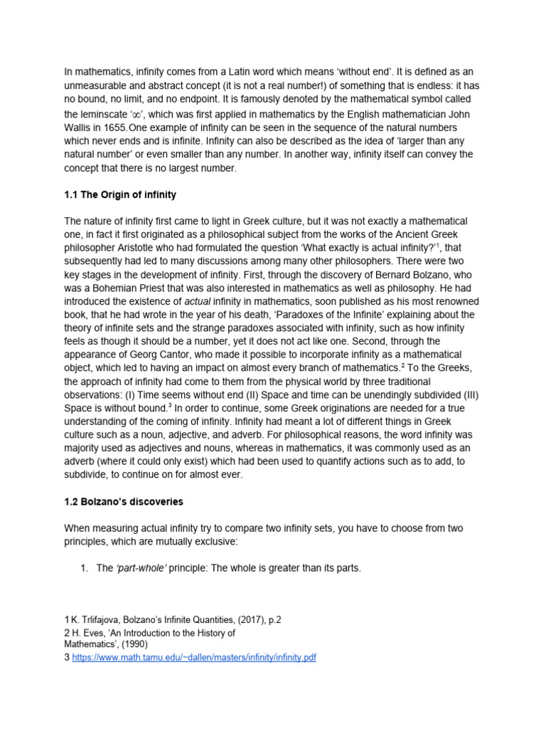 Infinity | Download Free PDF | Infinity | Mathematics