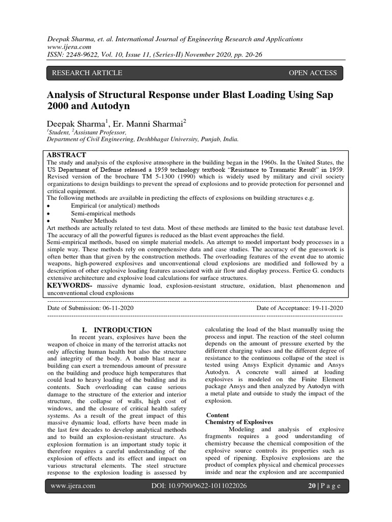 Analysis of Structural Response Under BL | PDF | Chemical Reactions ...