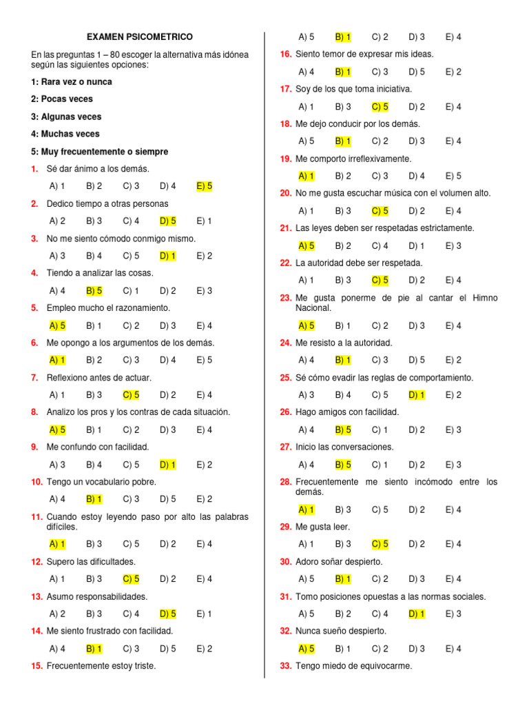 Carta De Examenes Psicometricos