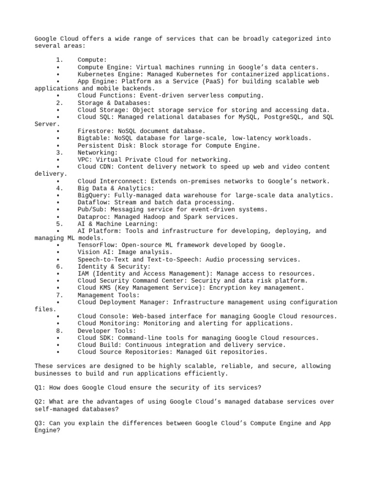 GCS Overview | Download Free PDF | Cloud Computing | Databases