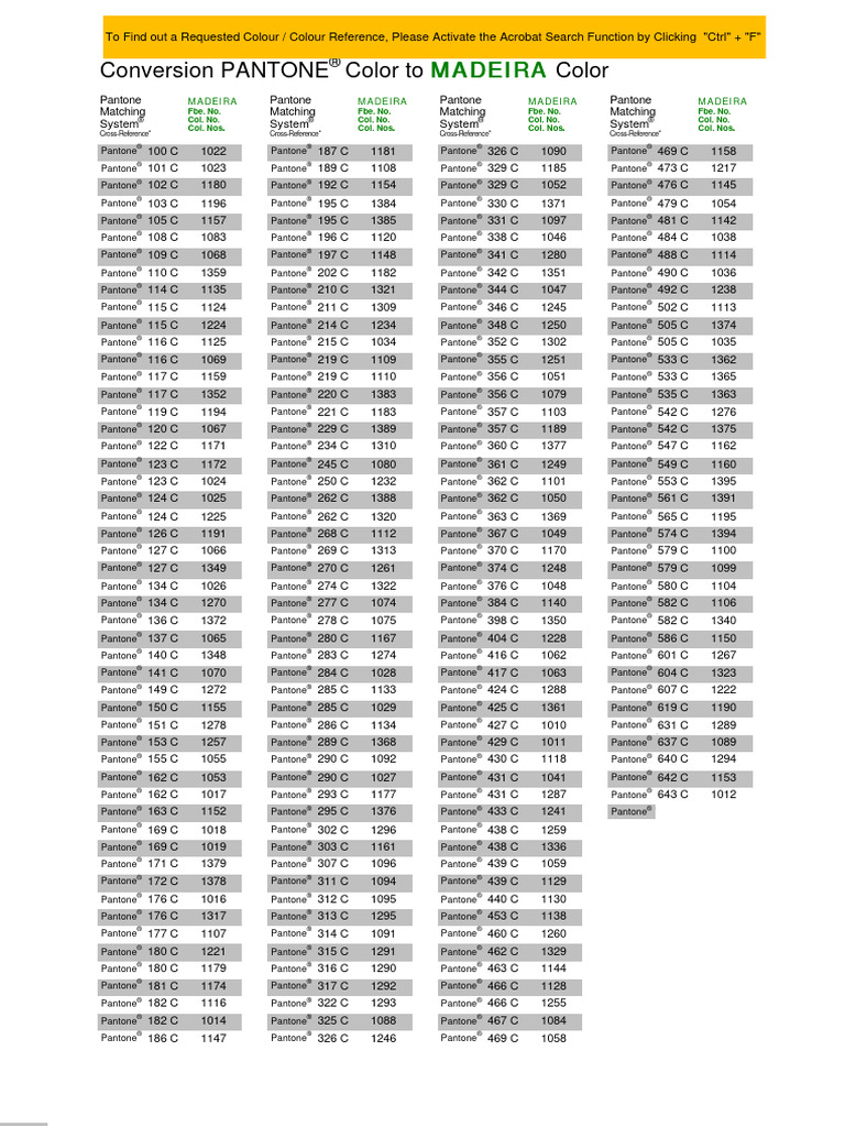 Pantone-Color-Conversion-Chart-PDF-Download | Download Free PDF | Image ...