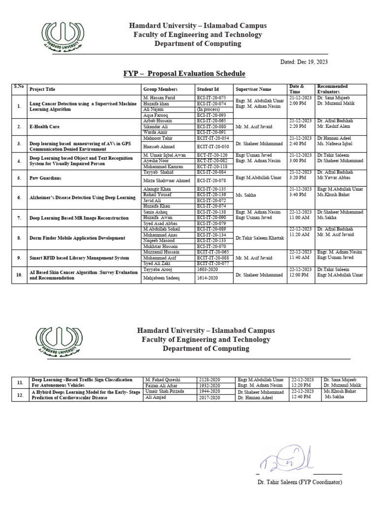 Final FYP Proposal 21-22 Dec, 2023 | PDF