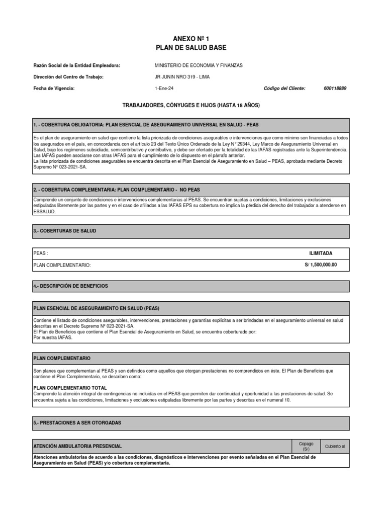 Poliza - Planes Eps Pacifico | PDF | Aplicación movil | Lima