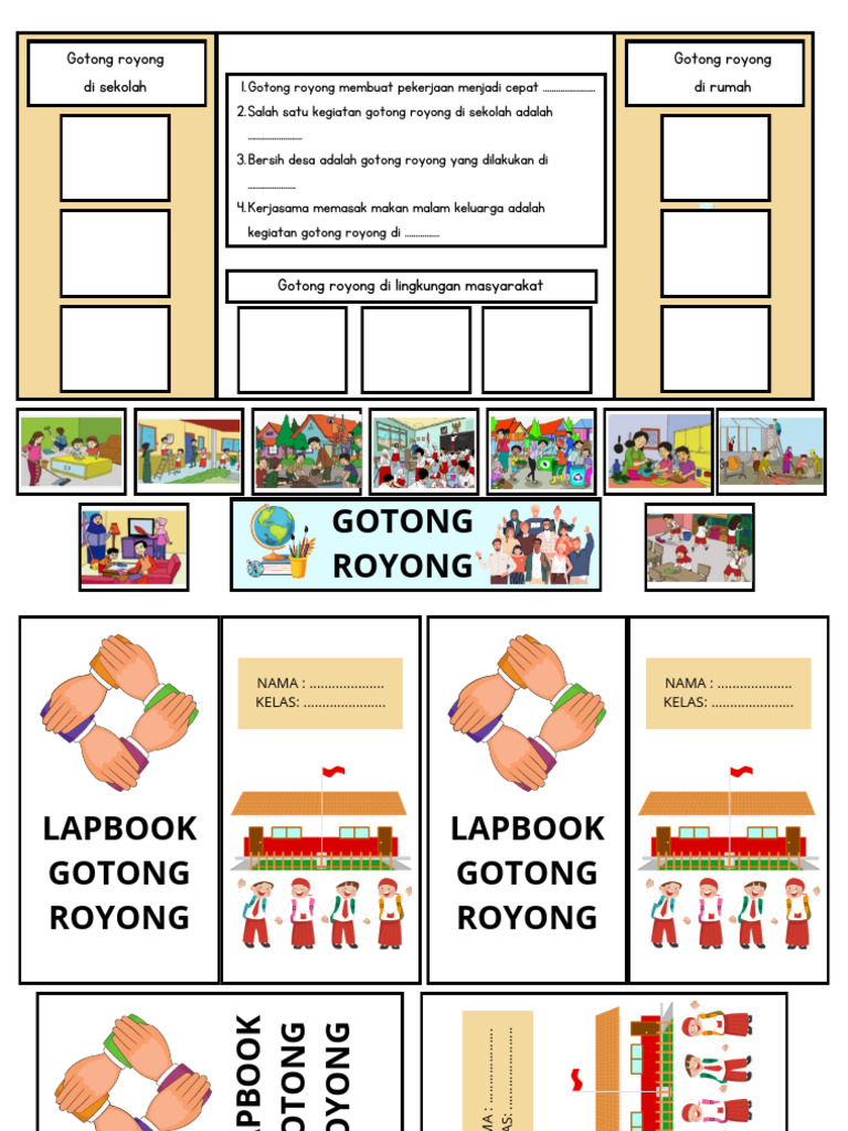 LKPD Pancasila - Gotong Royong | PDF | Game & Aktivitas | Griya & Taman