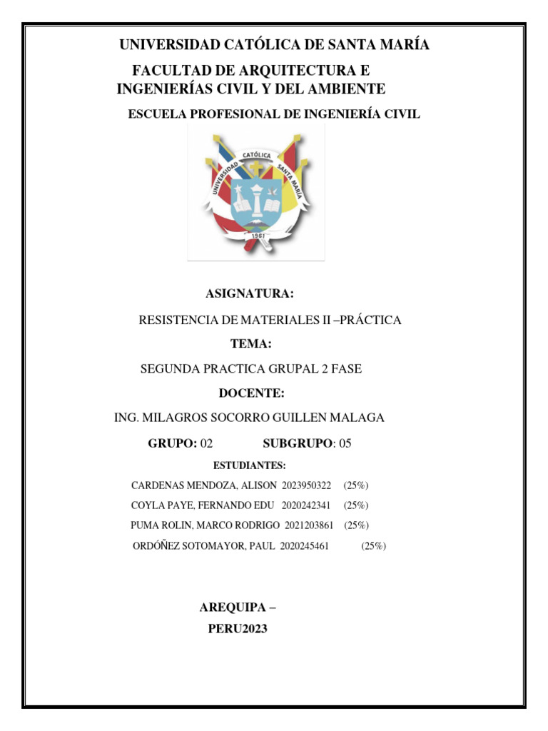 Segunda Practica - Resis 2 | PDF