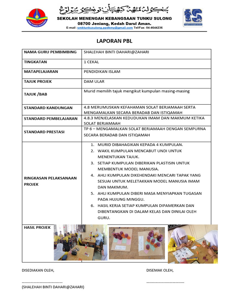 LAPORAN PBL 2024 1 Cekal | PDF