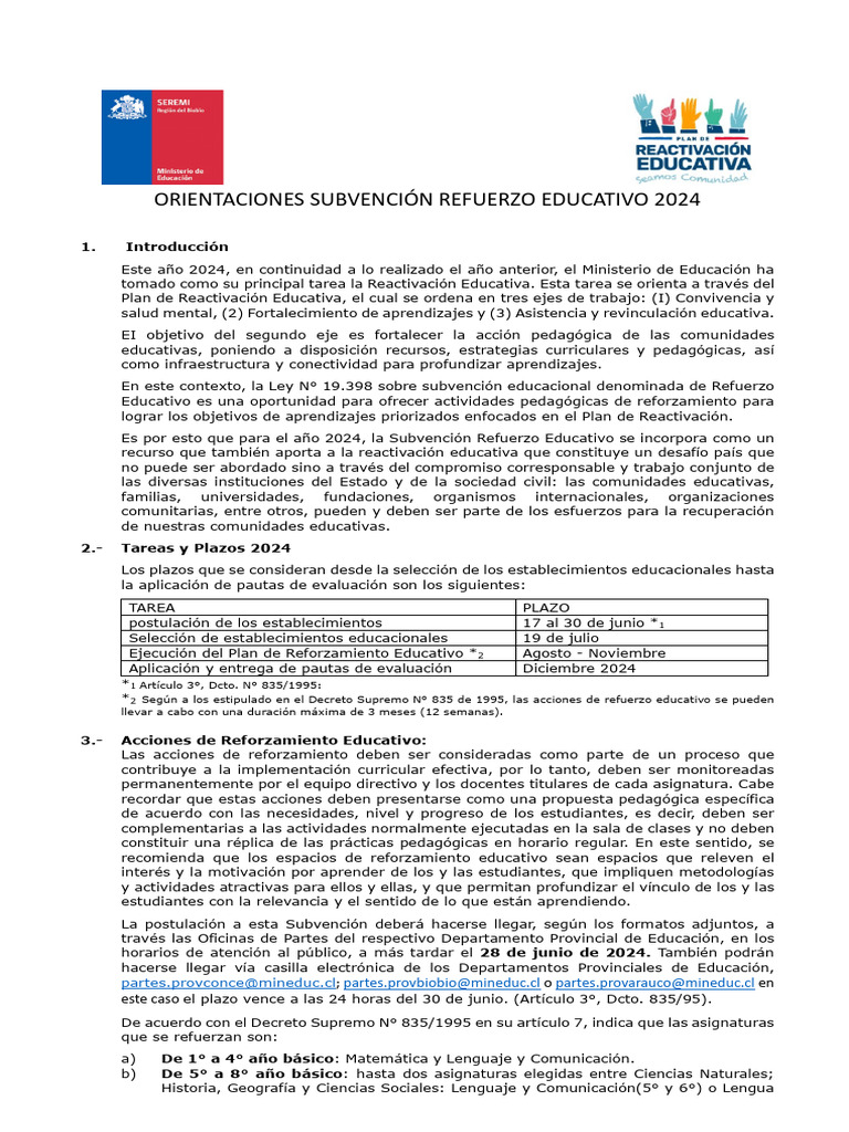 REFUERZO 2024 - Merged | PDF | División (Matemáticas) | Evaluación