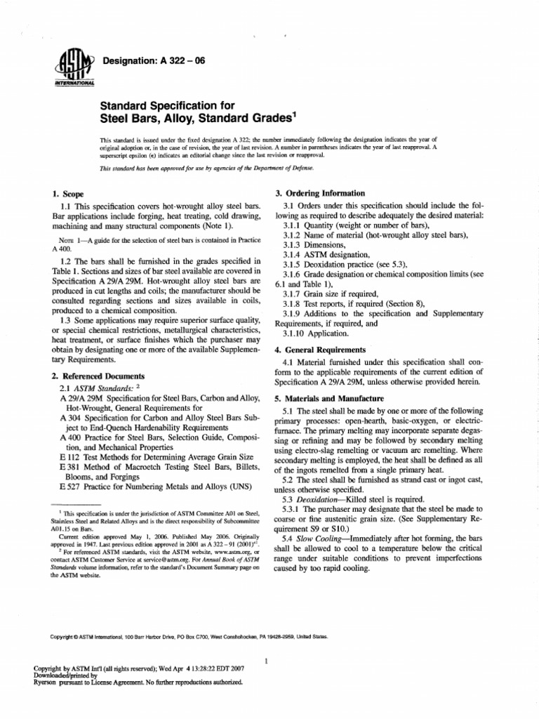 Astm 322 | PDF