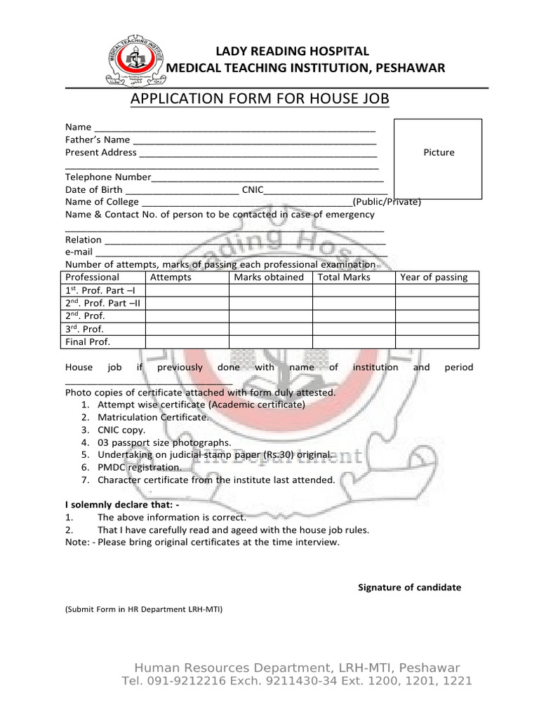 House Job Application Form | PDF | Justice | Crime & Violence