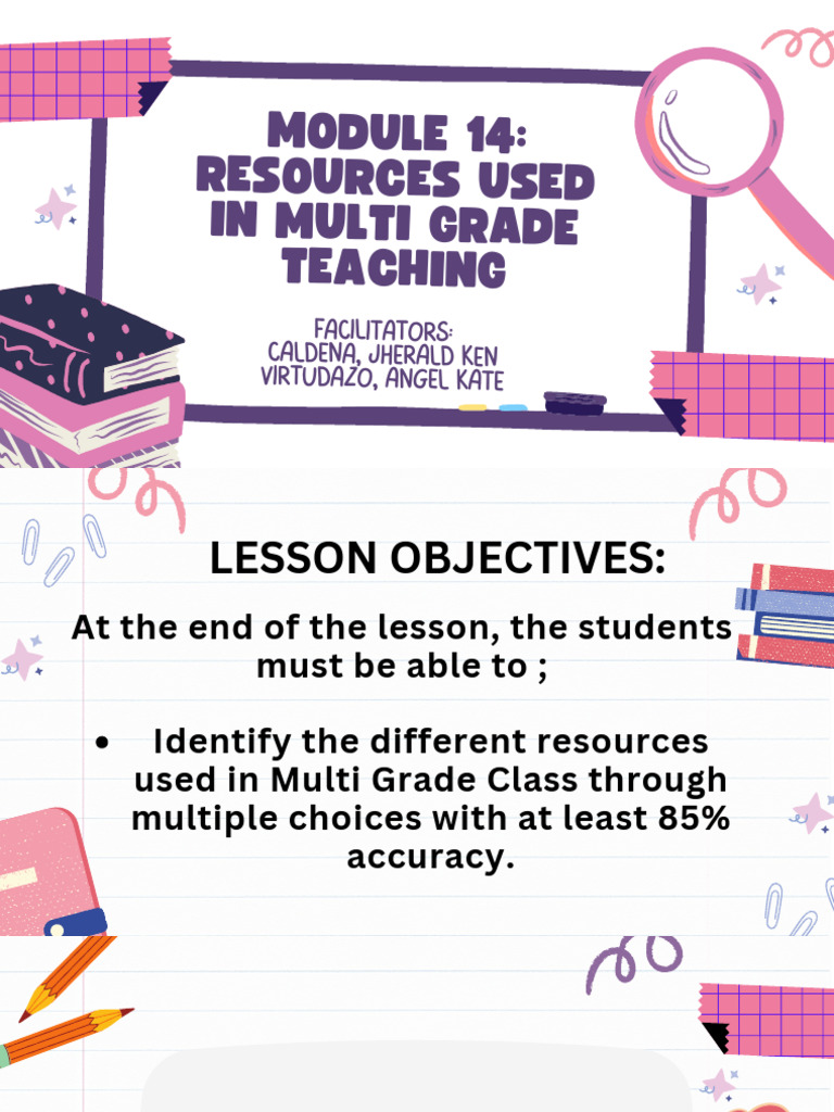 Module 14 Resources Used in Multi Grade Teaching | PDF | Teachers ...