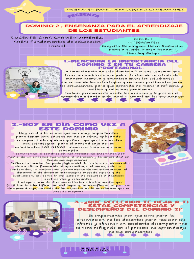 Dominio 2, Enseñanza para El Aprendizaje de Los Estudiantes | PDF ...