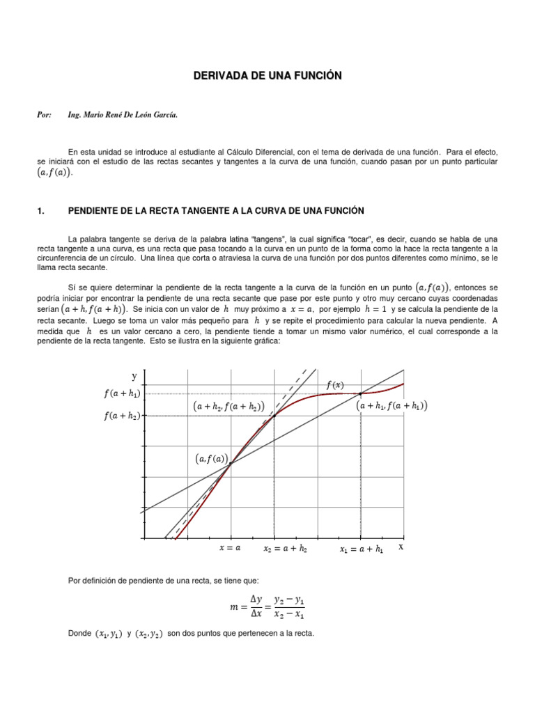02 Derivada | PDF | Derivado | Pendiente