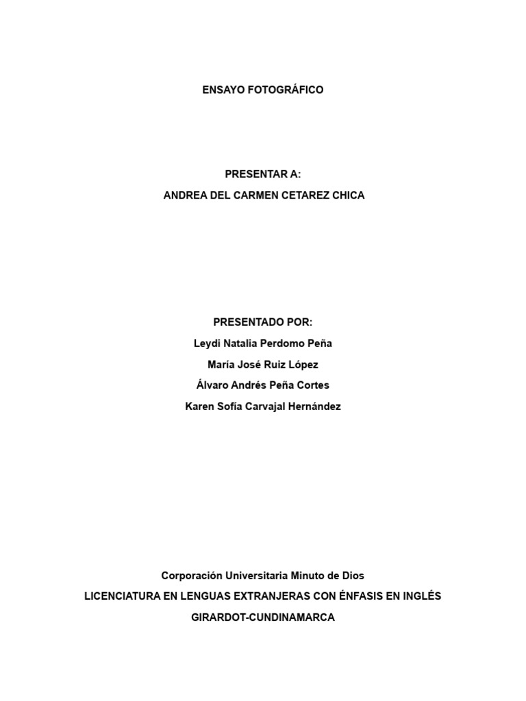 Ensayo Fotográfico: Inclusión y Cultura Colombiana | PDF