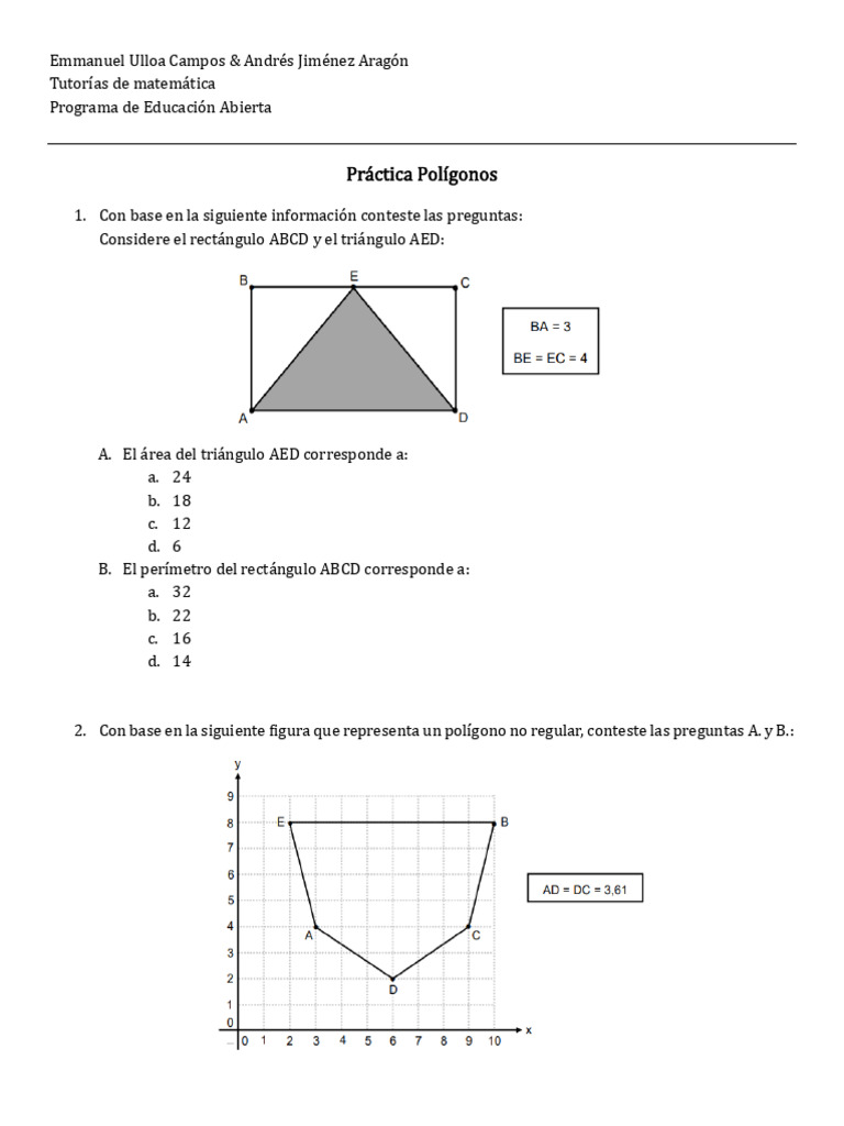 Poligonos Practica | PDF | Formas geométricas | Geometría euclidiana
