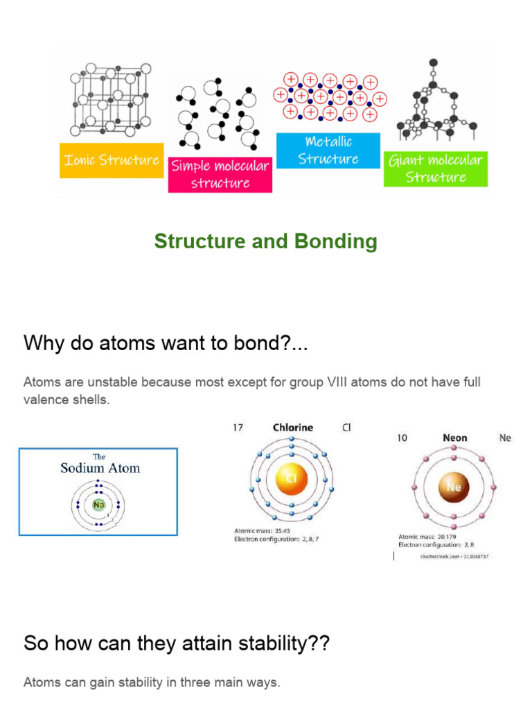 Structure and Bonding | PDF | Chemical Bond | Ion