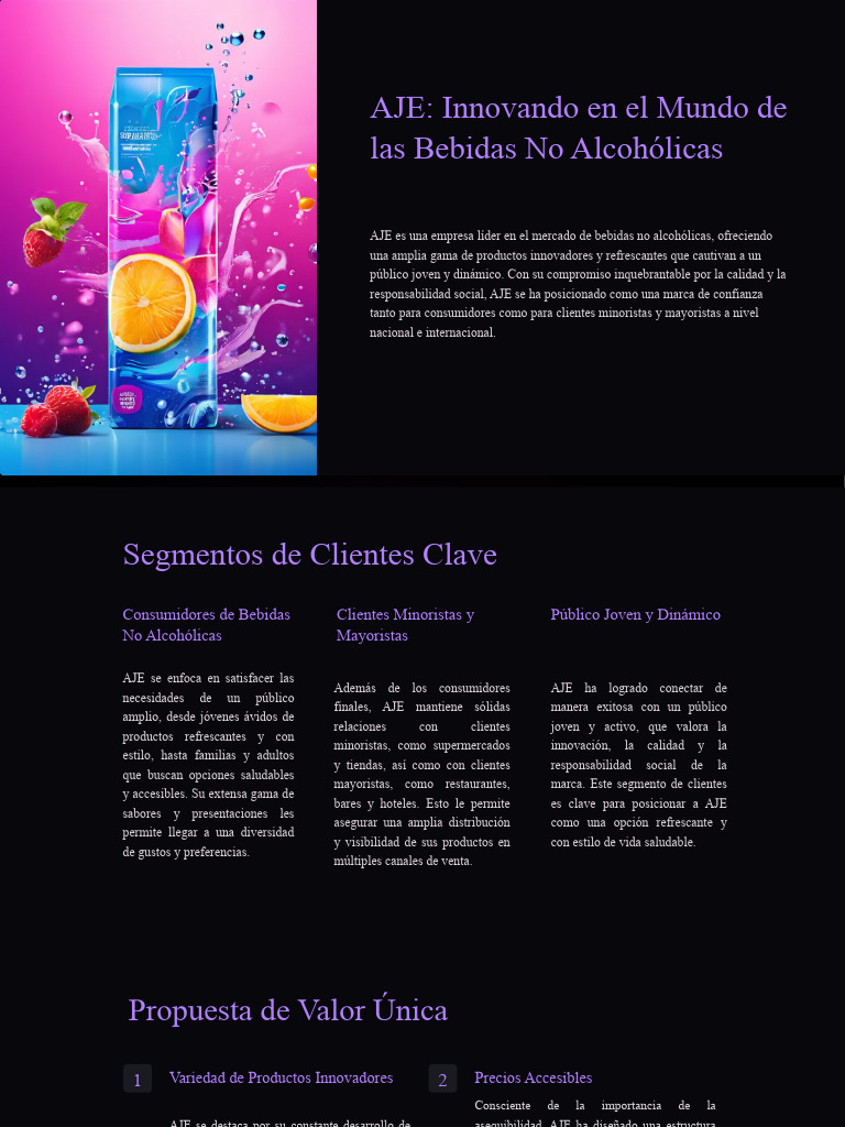 AJE Innovando en El Mundo de Las Bebidas No Alcoholicas | PDF | Marketing | Logística