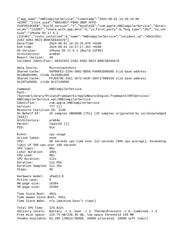 ANECompilerService.cpu_resource-2024-06-01-141814 | PDF | Central Processing Unit | Booting