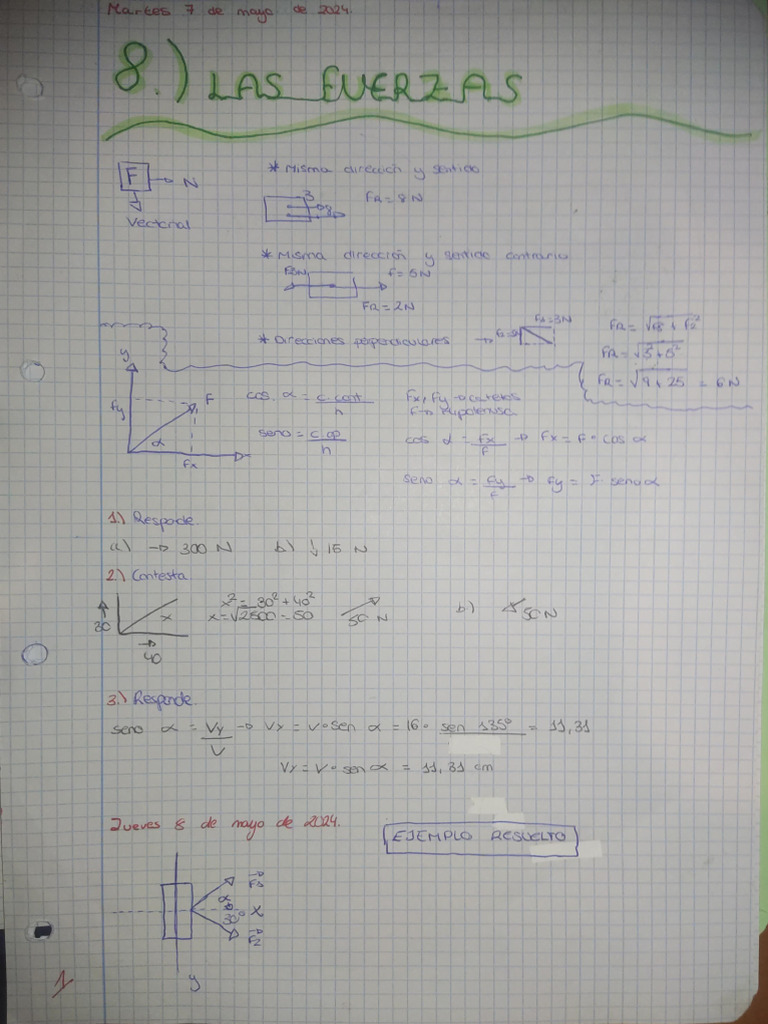Libreta Tema 8. Las Fuerzas | PDF