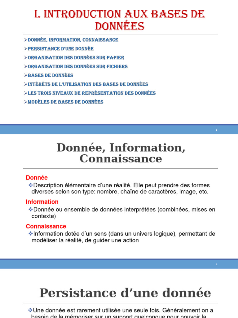 Introduction Aux Bases de Données | PDF | Bases de données | Fichier informatique