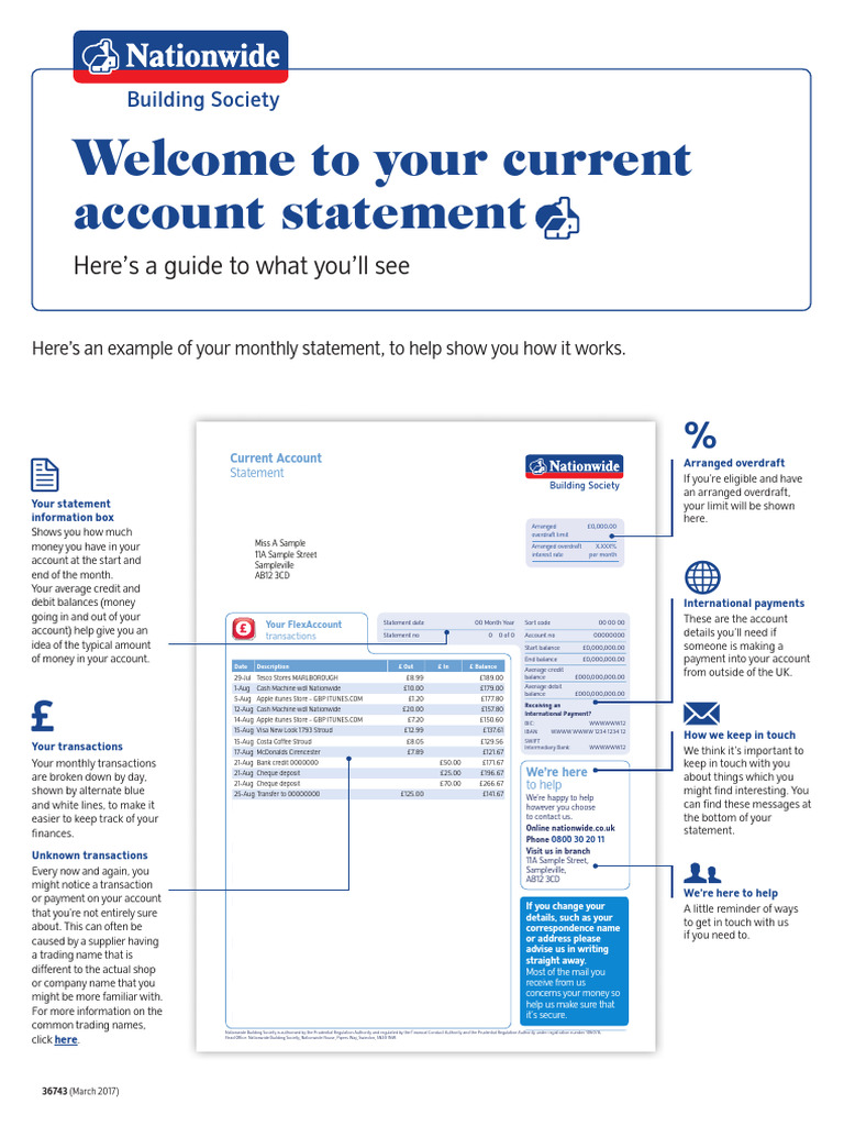 Monthly Current Account Statement Guide | PDF | Overdraft | Cheque