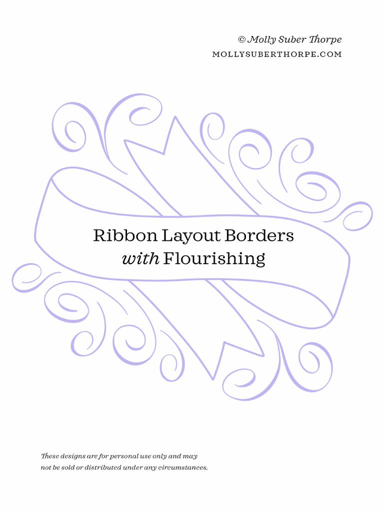 Ribbon Layout Frames - A4 | PDF