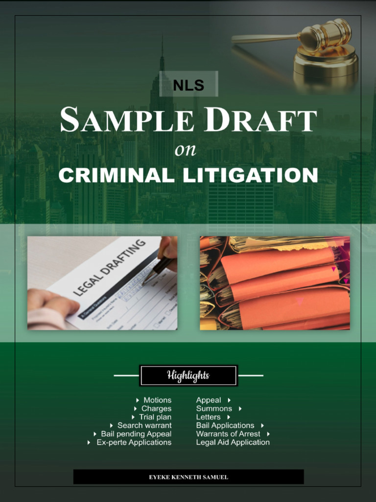 Drafts On Criminal Litigation & Task | PDF | Bail | Arrest