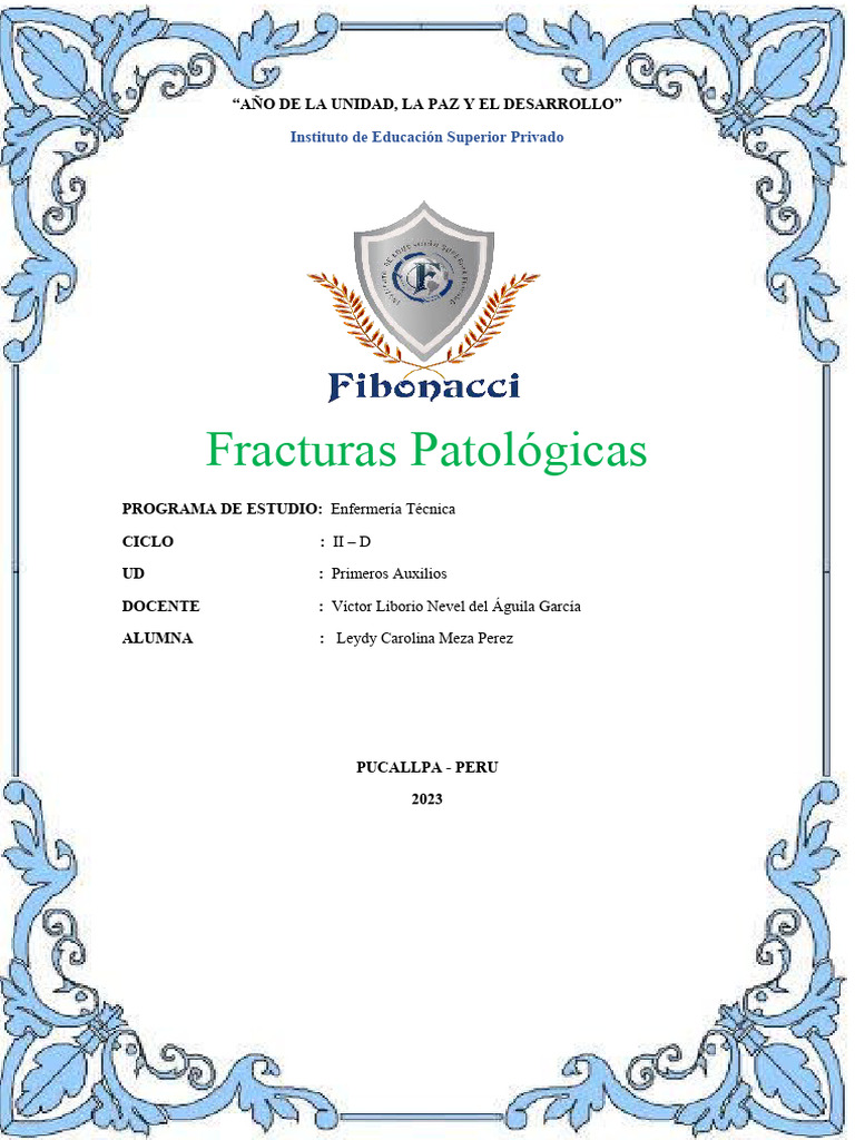 Fracturas Patologicas - Leydy | PDF | Hueso | Osteoporosis