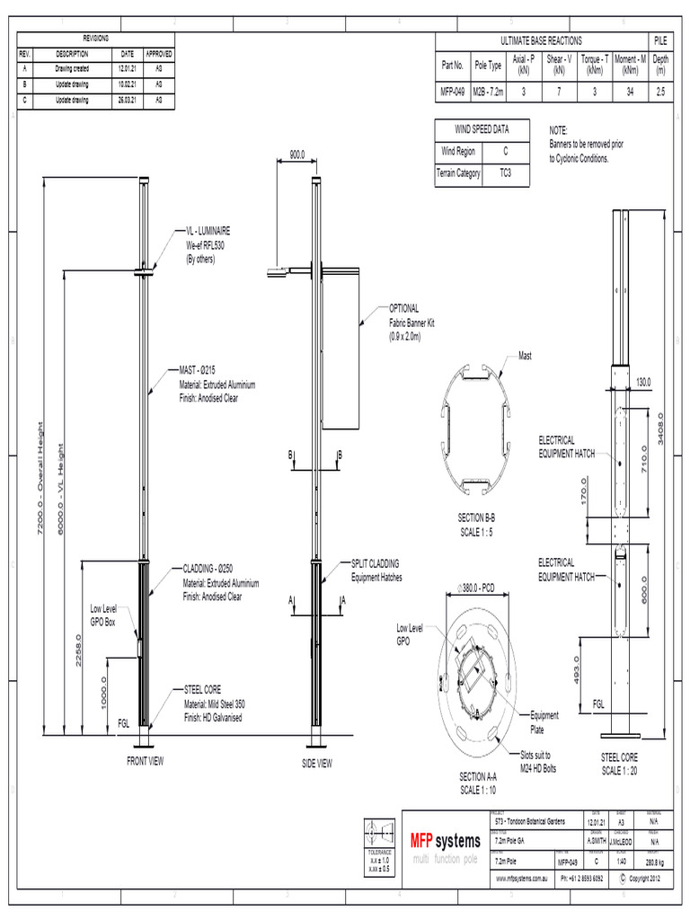 7.2m Pole GA - Rev C | PDF